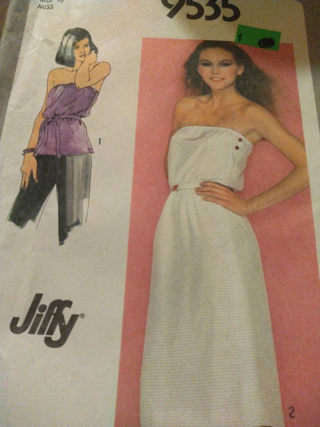 Uncut Vintage Simplicity 9535 Miss 10 Jiffy Strapless Dress or Top - Etsy