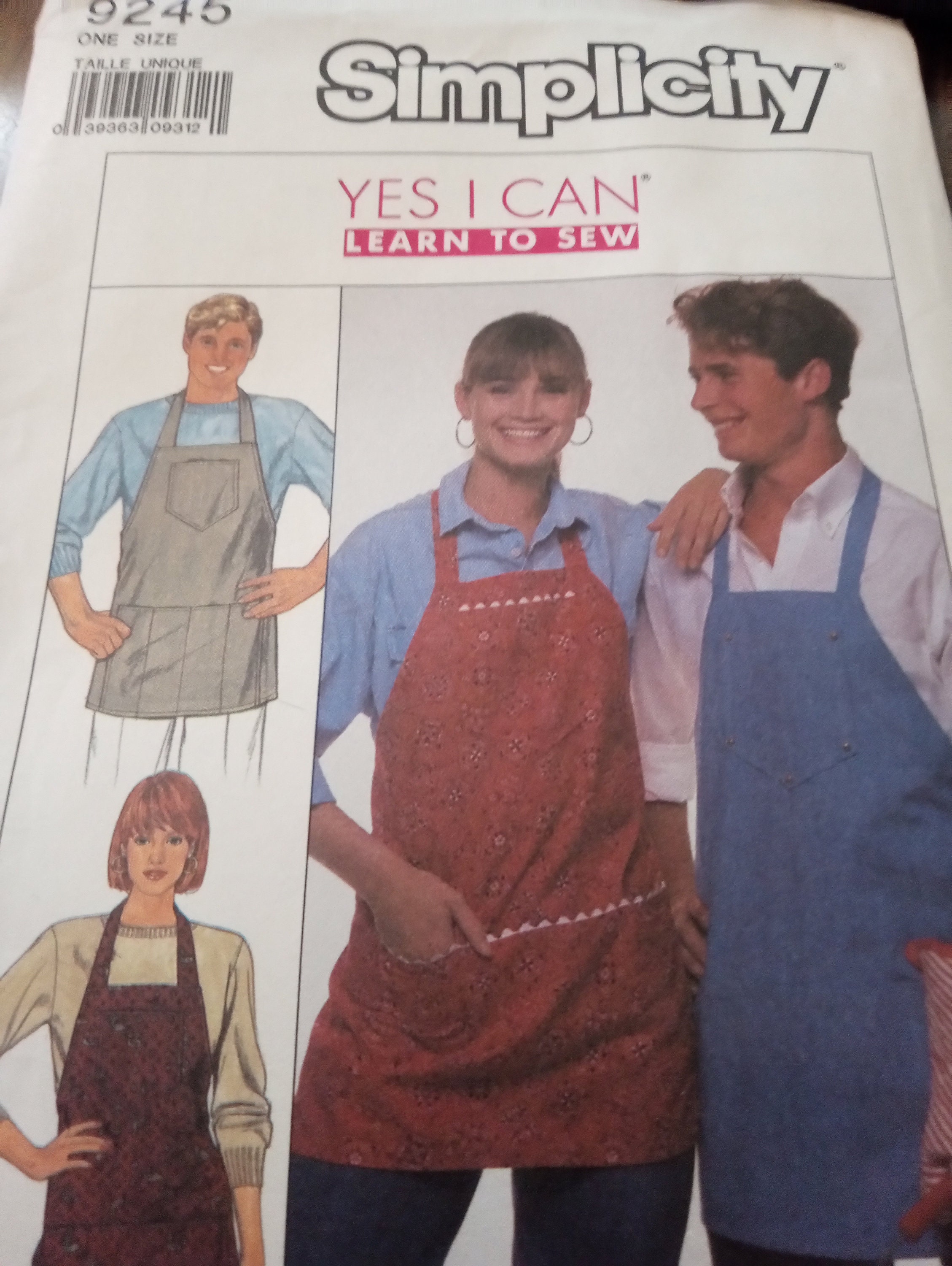 Simplicity 9245 Learn to Sew Apron One Size - Etsy