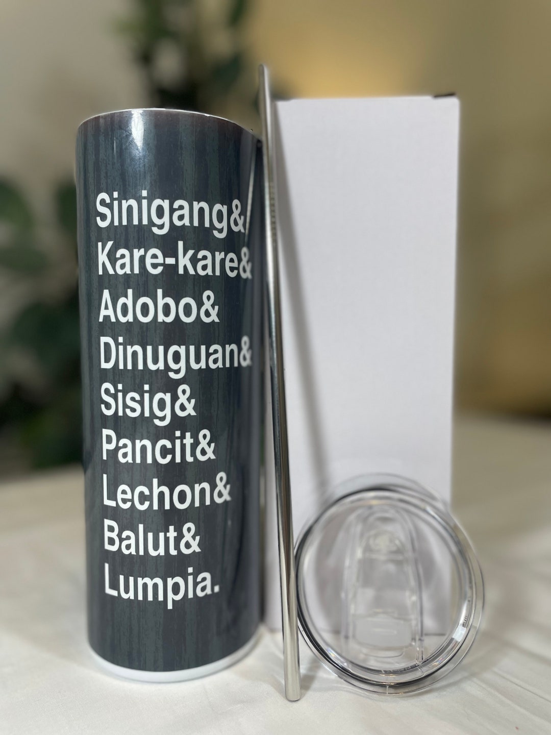 Tumbler Filipino Design Pinoy Menu - Etsy