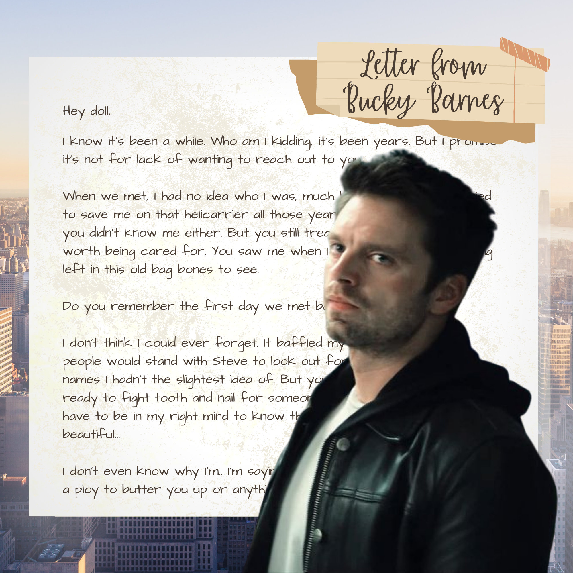 Letter From Bucky Barnes to You - Etsy