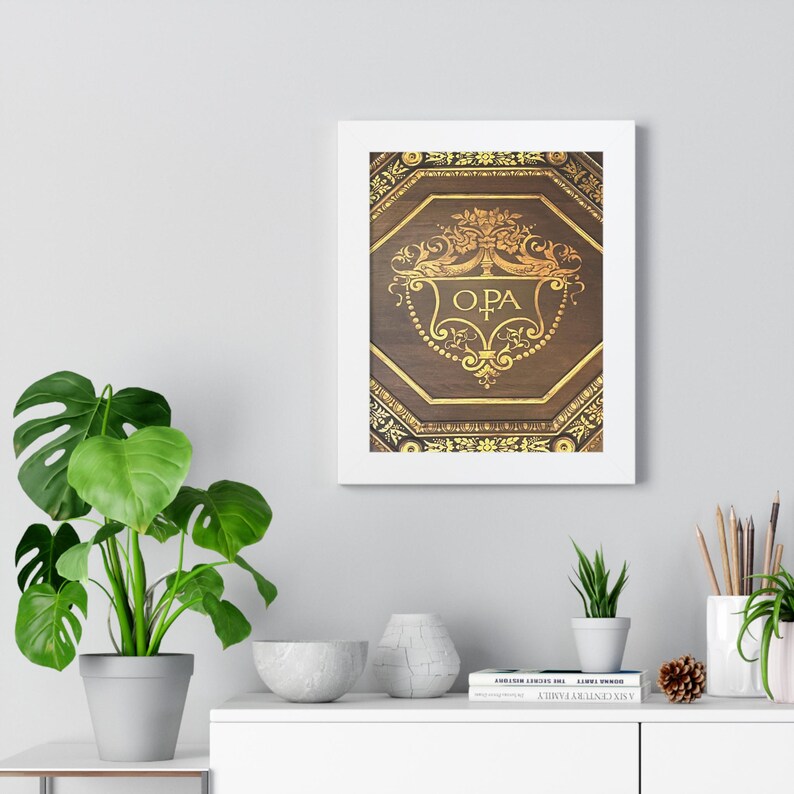 Trinity Church - Chi Rho- Old World Crest Framed Vertical Poster ...