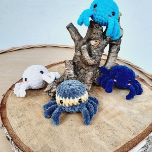 Large Spider and Baby Spider Crochet Pattern, Crochet Spider Amigurumi ...