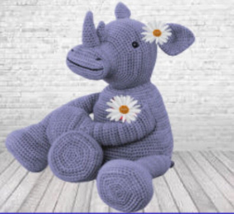 Crochet Pattern Rhino Amigurumi PDF Amigurumi Pattern Ronald - Etsy