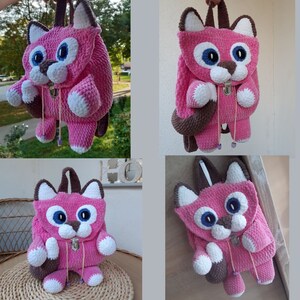 Cat Backpack Crochet Pattern Amigurumi, Crochet Cat Bag Pattern ...