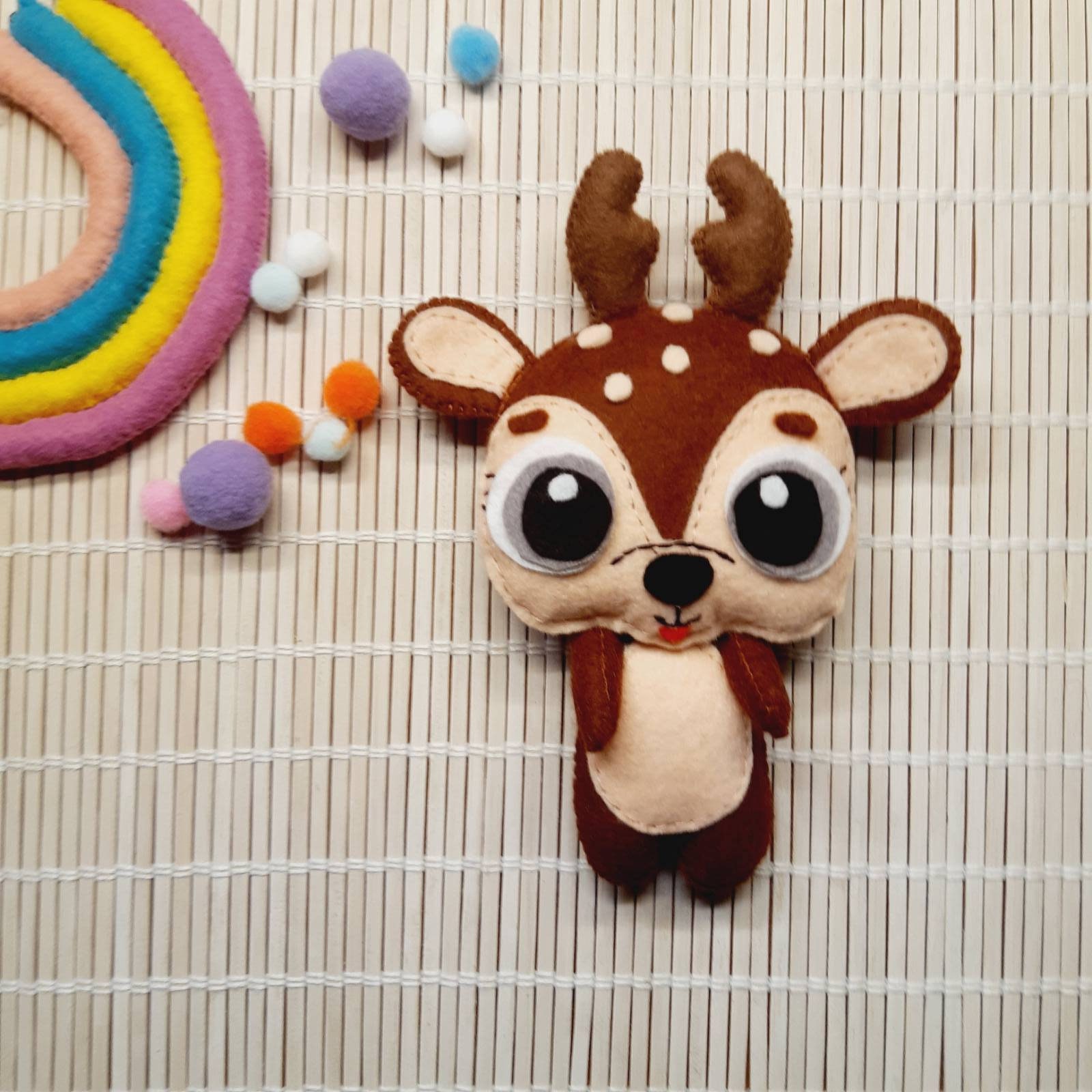 Woodland Animals Felt Moose Sewing Pattern Felt Deer Pattern - Etsy