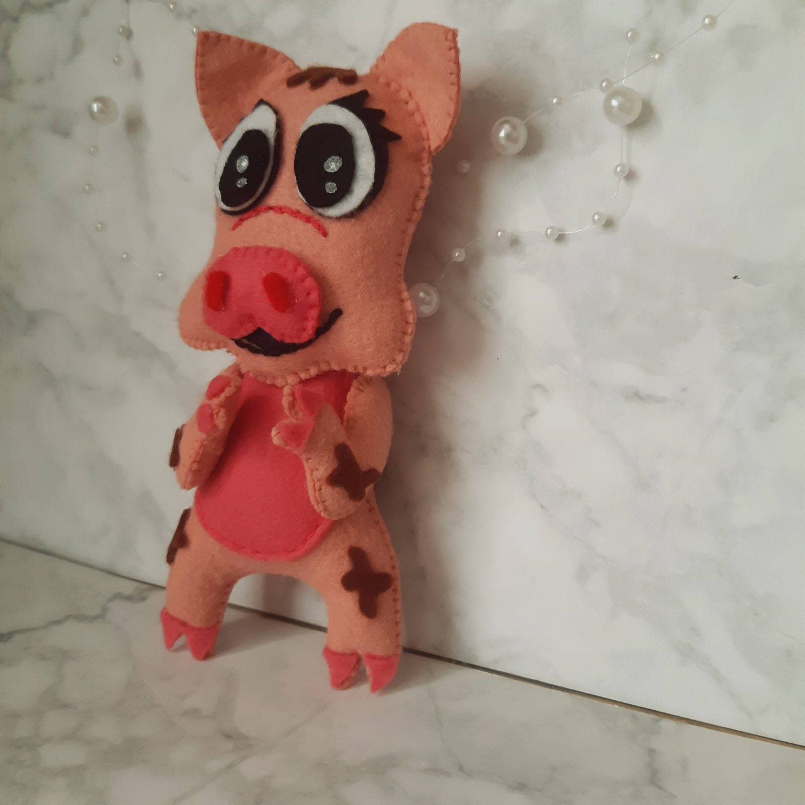 Felt Pig Toy PDF Pig Toy Sewing Pattern Cute Farm Animal Pig - Etsy