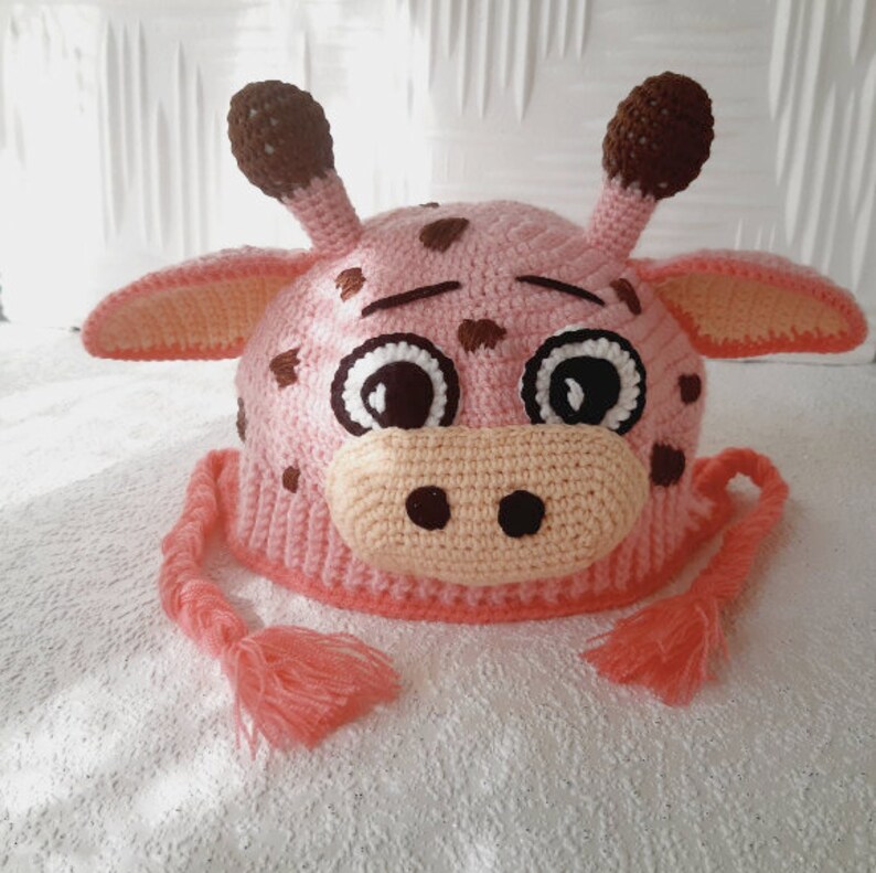 Crochet Giraffe Hat Pattern, Easy DIY Gift, Giraffe Animal Hat for Baby ...
