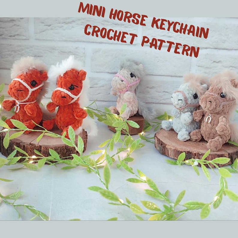Mini Horse Amigurumi Crochet Pattern, Little Horse Keychain, Pony ...
