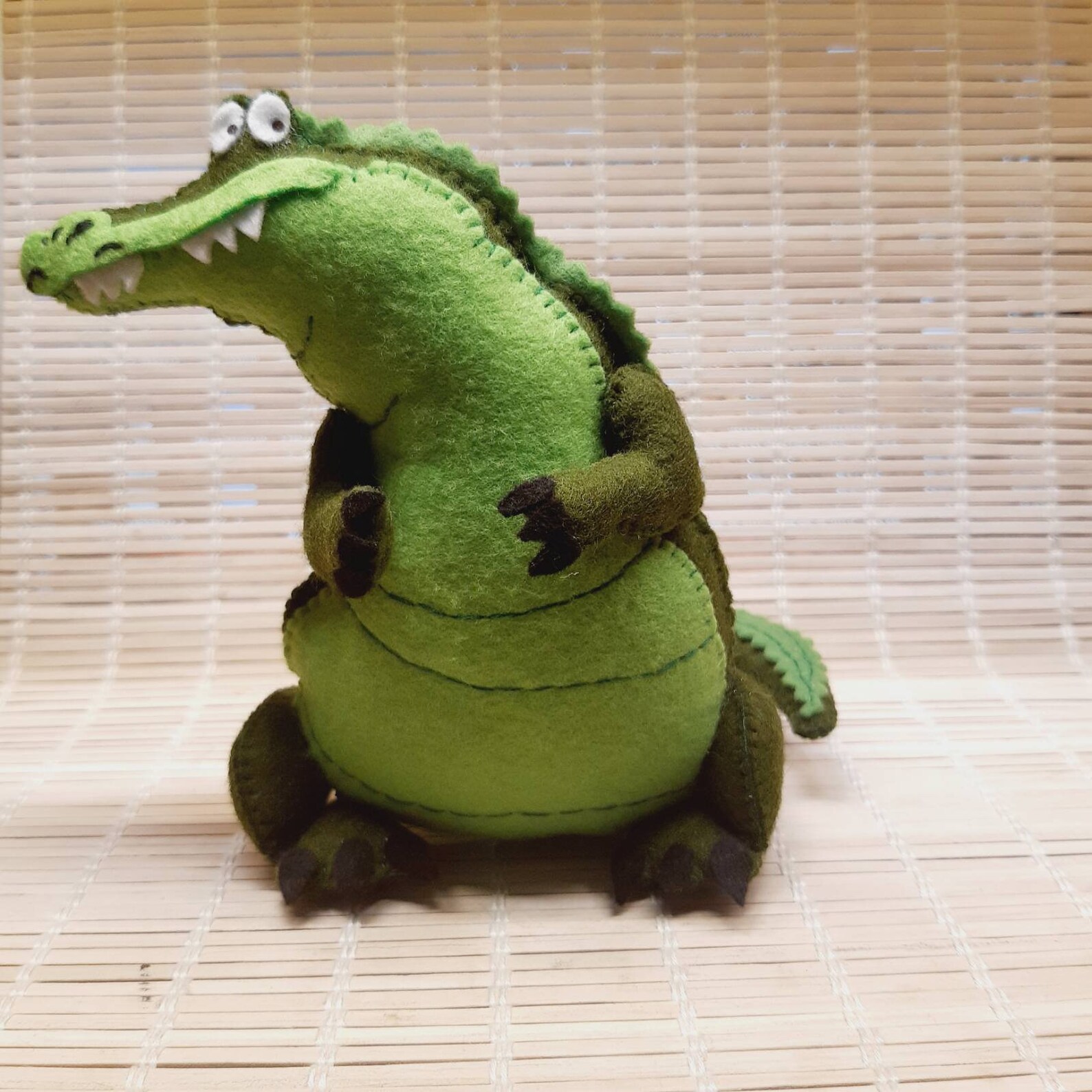 Crocodile Sewing Pattern, Felt Alligator Pattern, Sew by Hand a Felt ...