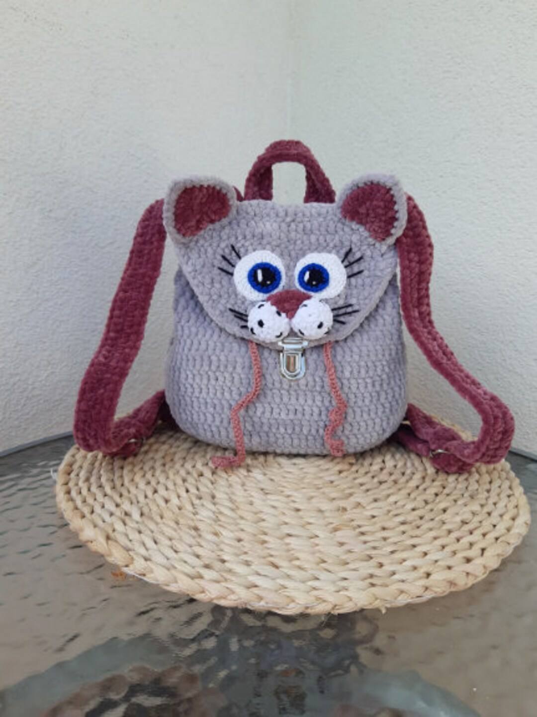 Crochet Cat Backpack, Cute Little Backpack, Kids Backpack, Baby Bag ...