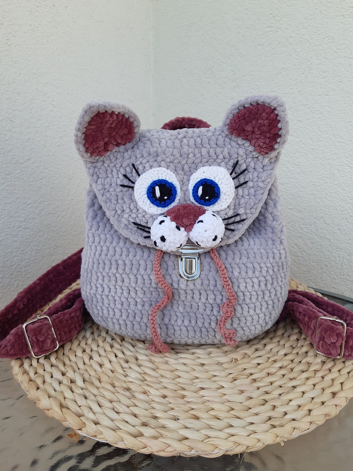 Cat Backpack Crochet Pattern Amigurumi, Crochet Cat Bag Pattern ...
