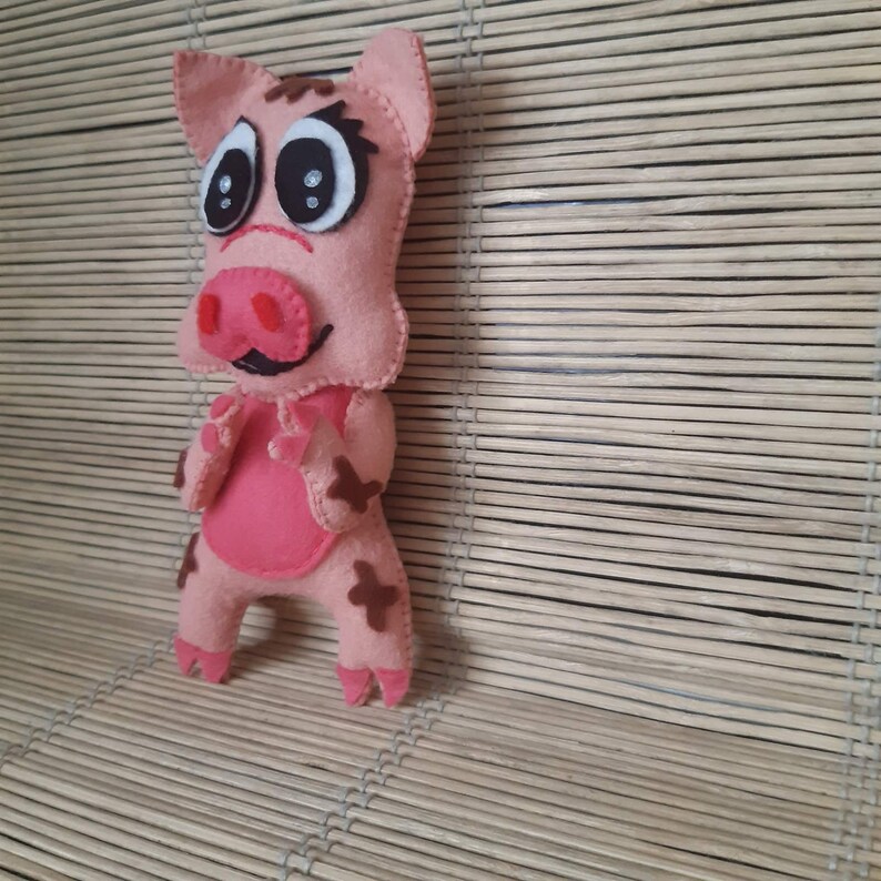 Felt Pig Toy PDF Pig Toy Sewing Pattern Cute Farm Animal Pig - Etsy