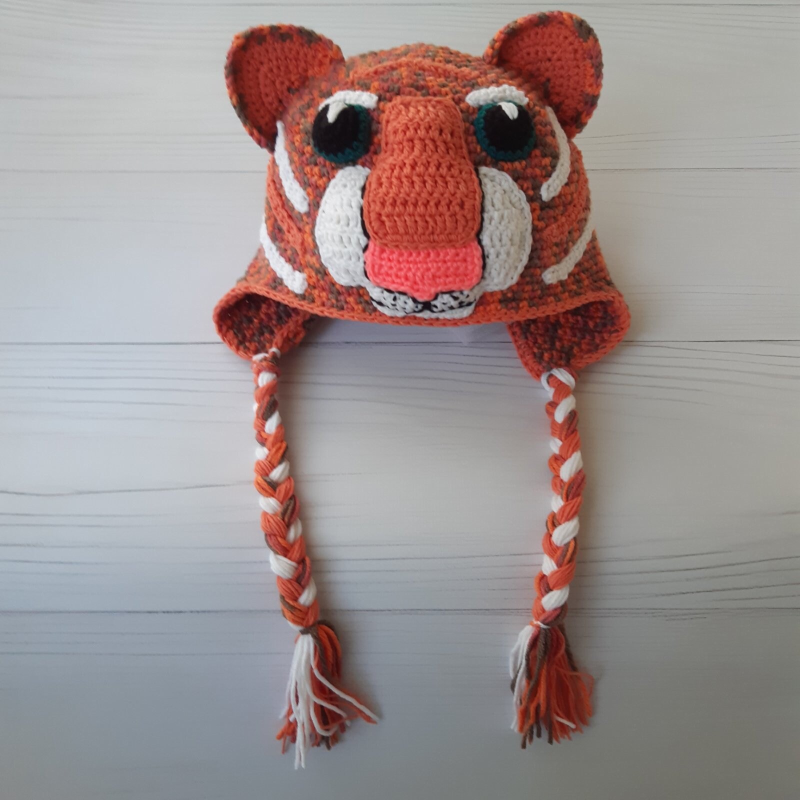 Crochet Pattern Tiger Hat Earflap Hat Crochet Pattern Animal - Etsy
