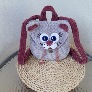Crochet Cat Backpack, Cute Little Backpack, Kids Backpack, Baby Bag ...