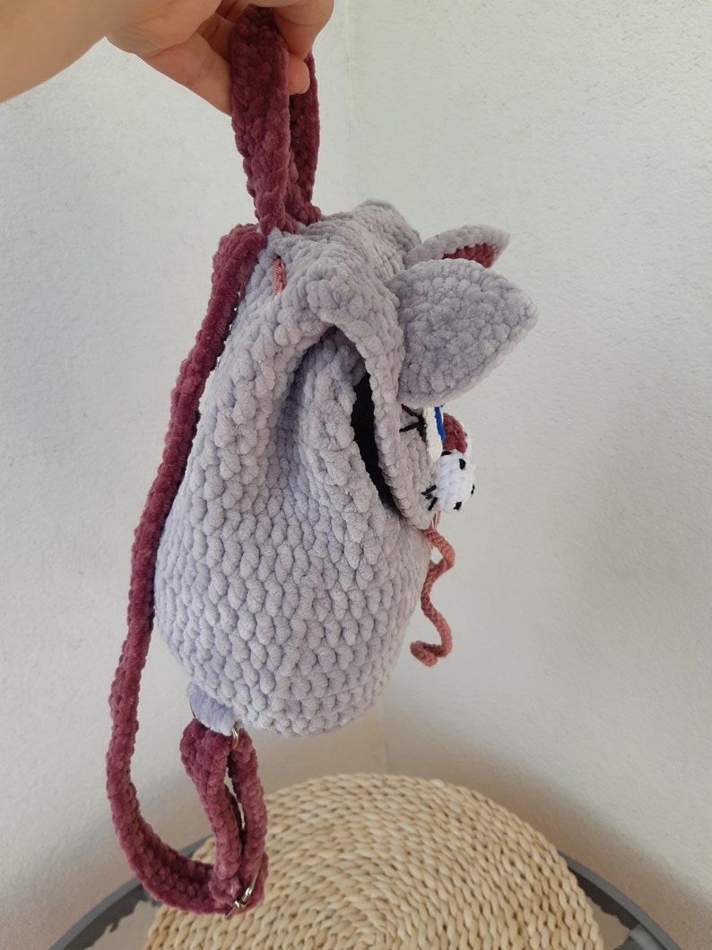 Cat Backpack Crochet Pattern Amigurumi, Crochet Cat Bag Pattern ...