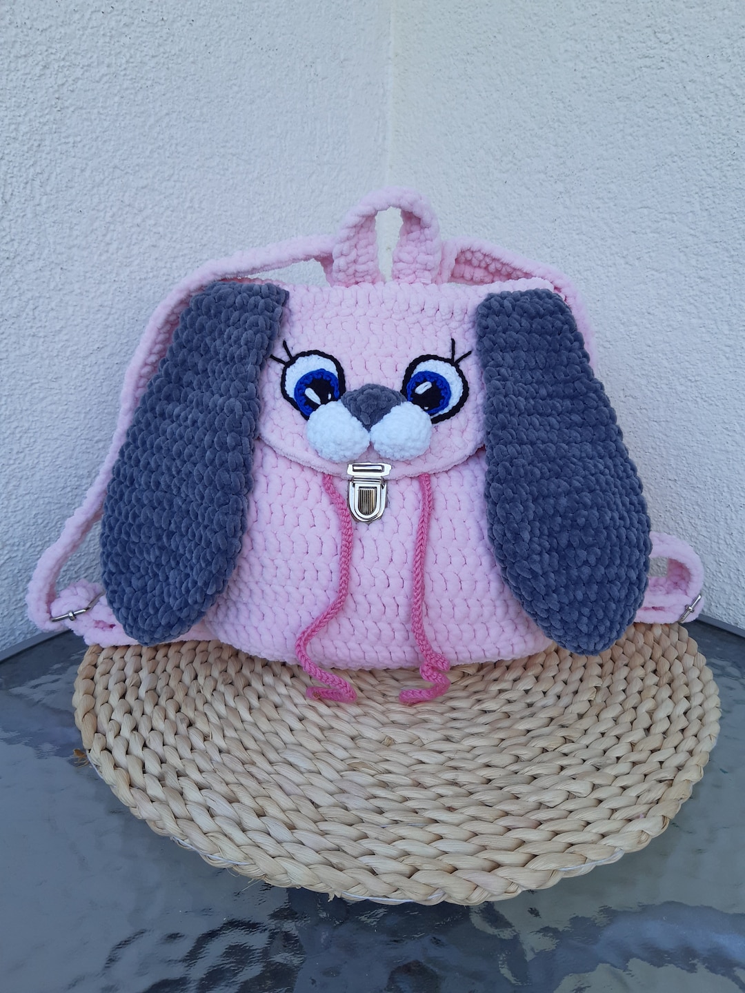 Handmade Kids Backpack PDF, Crochet Pattern Bunny Backpack, Cute Small ...