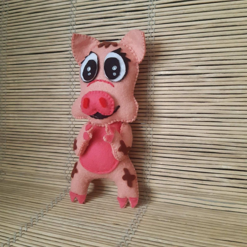 Felt Pig Toy PDF Pig Toy Sewing Pattern Cute Farm Animal Pig - Etsy