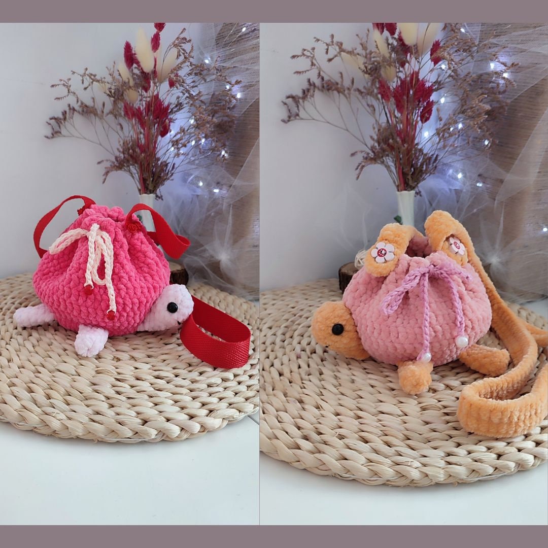 Cute Crochet Turtle Pouch, Crochet Turtle, Crochet Turtle Pouch Bag for ...