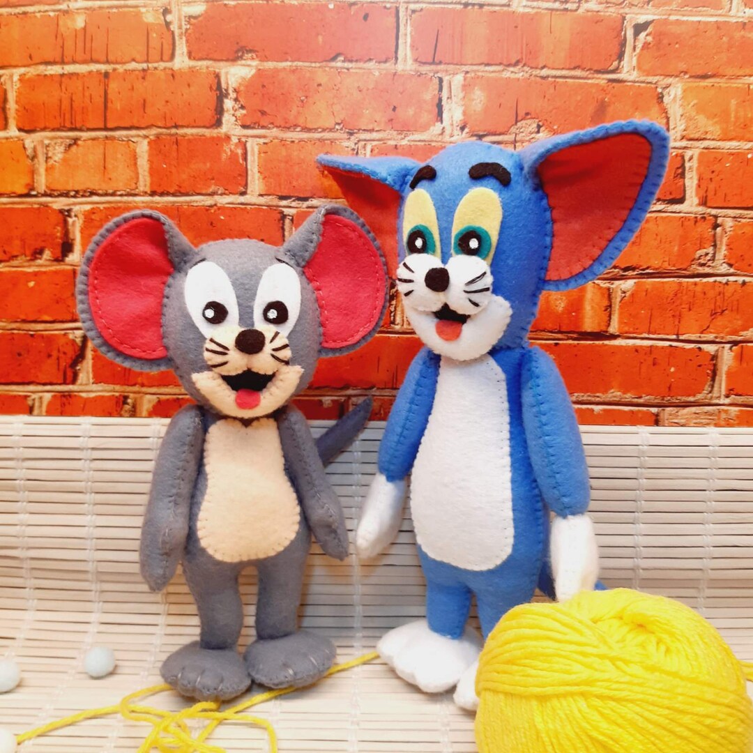 2 Pattern Cat and Mouse, Felt Toys Sewing PDF, Plush Patterns, Felt ...