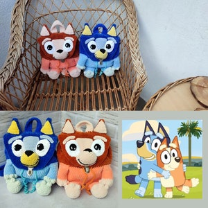 2 Bluey and Bingo Backpack Crochet Pattern, Puppy Dog, 2 Cartoon ...