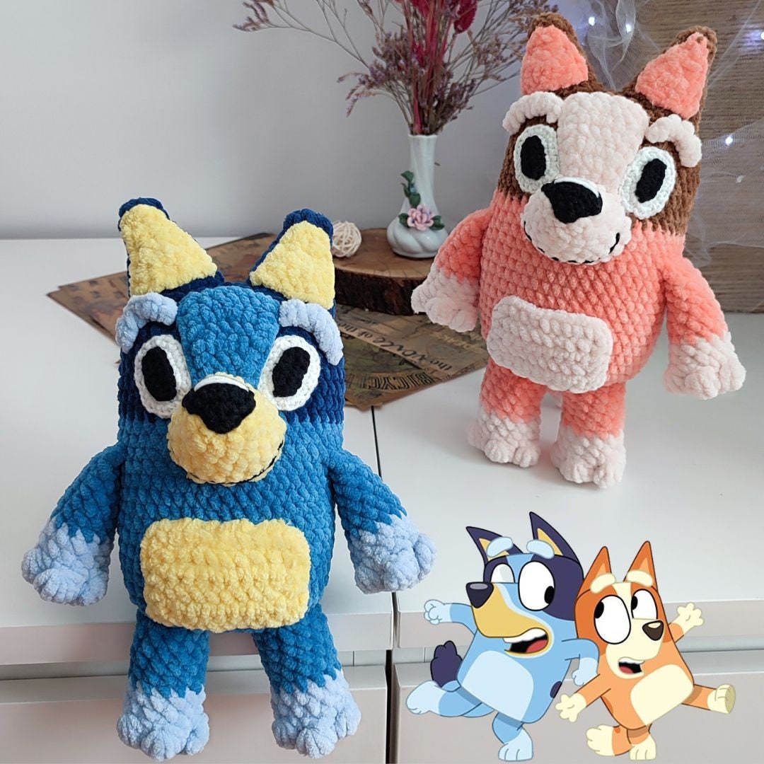 2in1 Heeler Pup Crochet Pattern, Blue and Orange Heeler, Heeler Plush ...