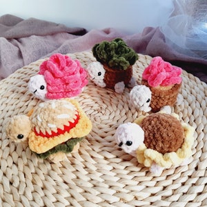 Succulent Turtle Pattern, Sunflower Turtle, Crochet Pattern Turtle With ...