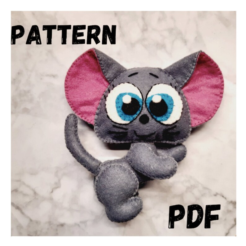 Mouse Felt PDF Pattern Felt Mouse PDF Sewing PATTERN & - Etsy