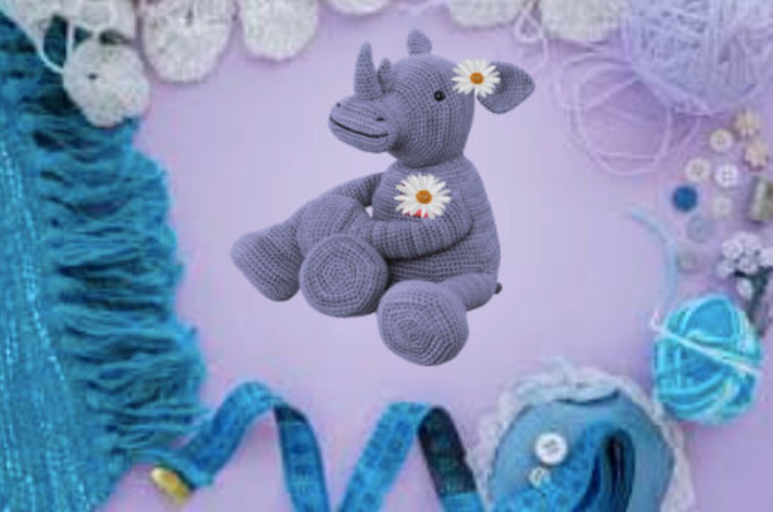 Crochet Pattern Rhino Amigurumi PDF Amigurumi Pattern Ronald - Etsy