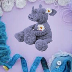 Crochet Pattern Rhino Amigurumi PDF Amigurumi Pattern Ronald - Etsy