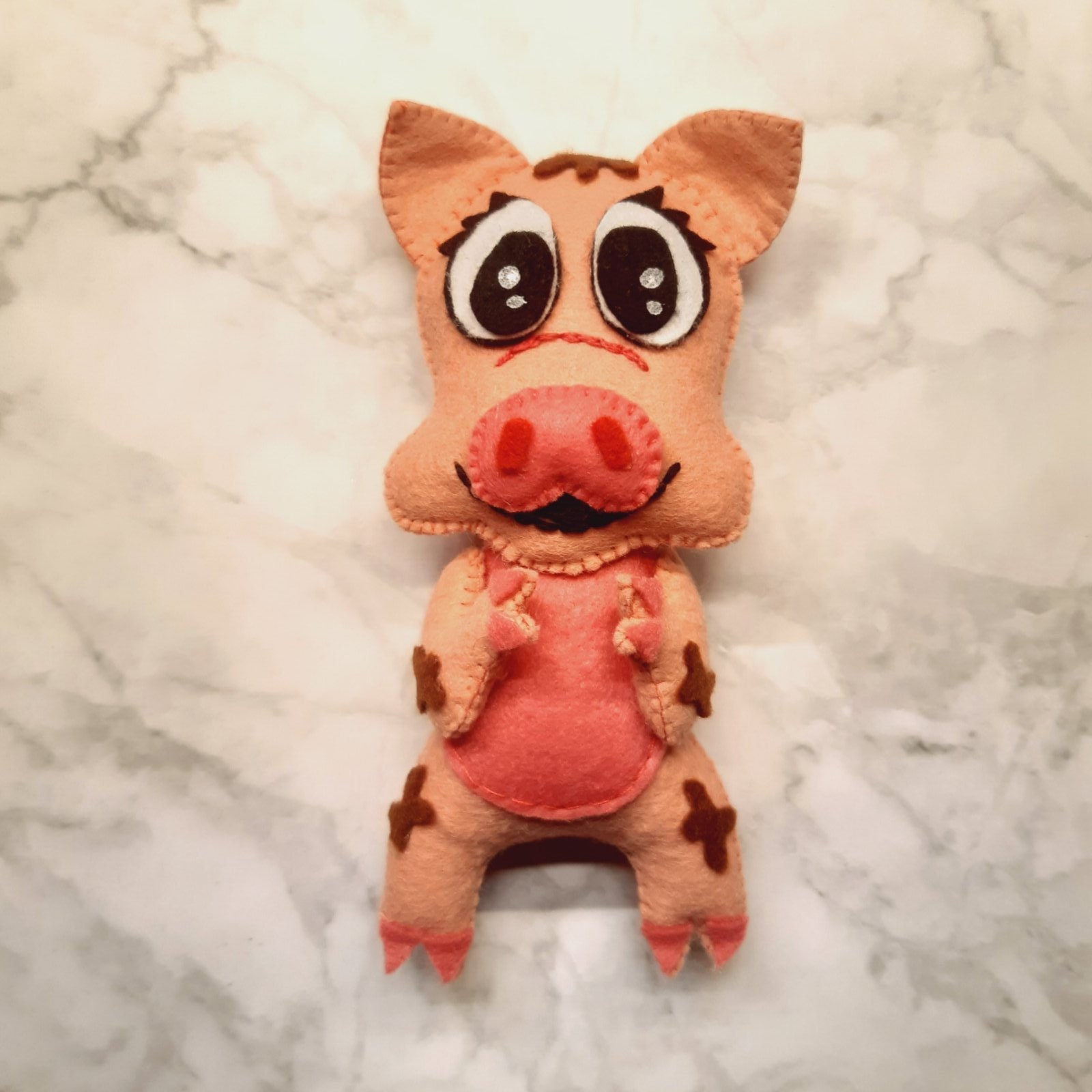 Felt Pig Toy PDF Pig Toy Sewing Pattern Cute Farm Animal Pig - Etsy