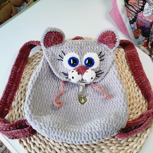Cat Backpack Crochet Pattern Amigurumi, Crochet Cat Bag Pattern ...