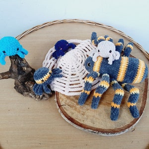 Large Spider and Baby Spider Crochet Pattern, Crochet Spider Amigurumi ...