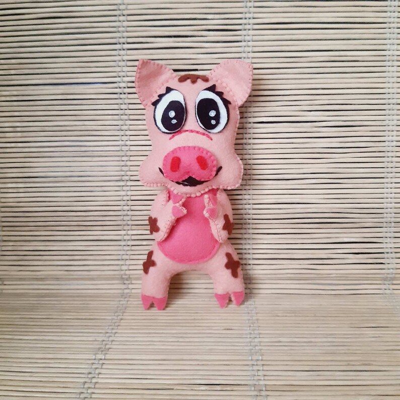 Felt Pig Toy PDF Pig Toy Sewing Pattern Cute Farm Animal Pig - Etsy