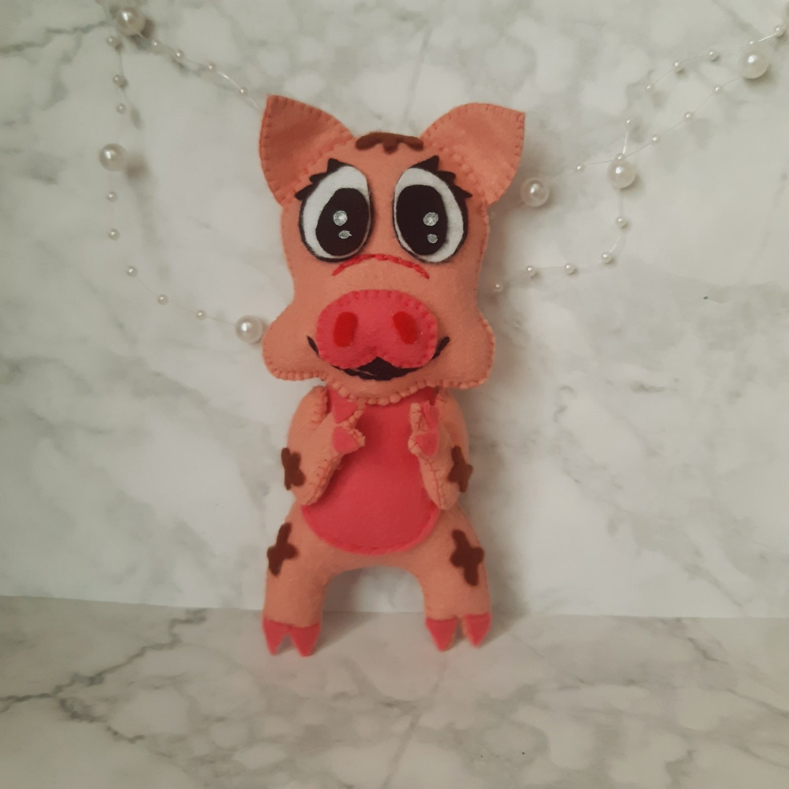 Felt Pig Toy PDF Pig Toy Sewing Pattern Cute Farm Animal Pig - Etsy