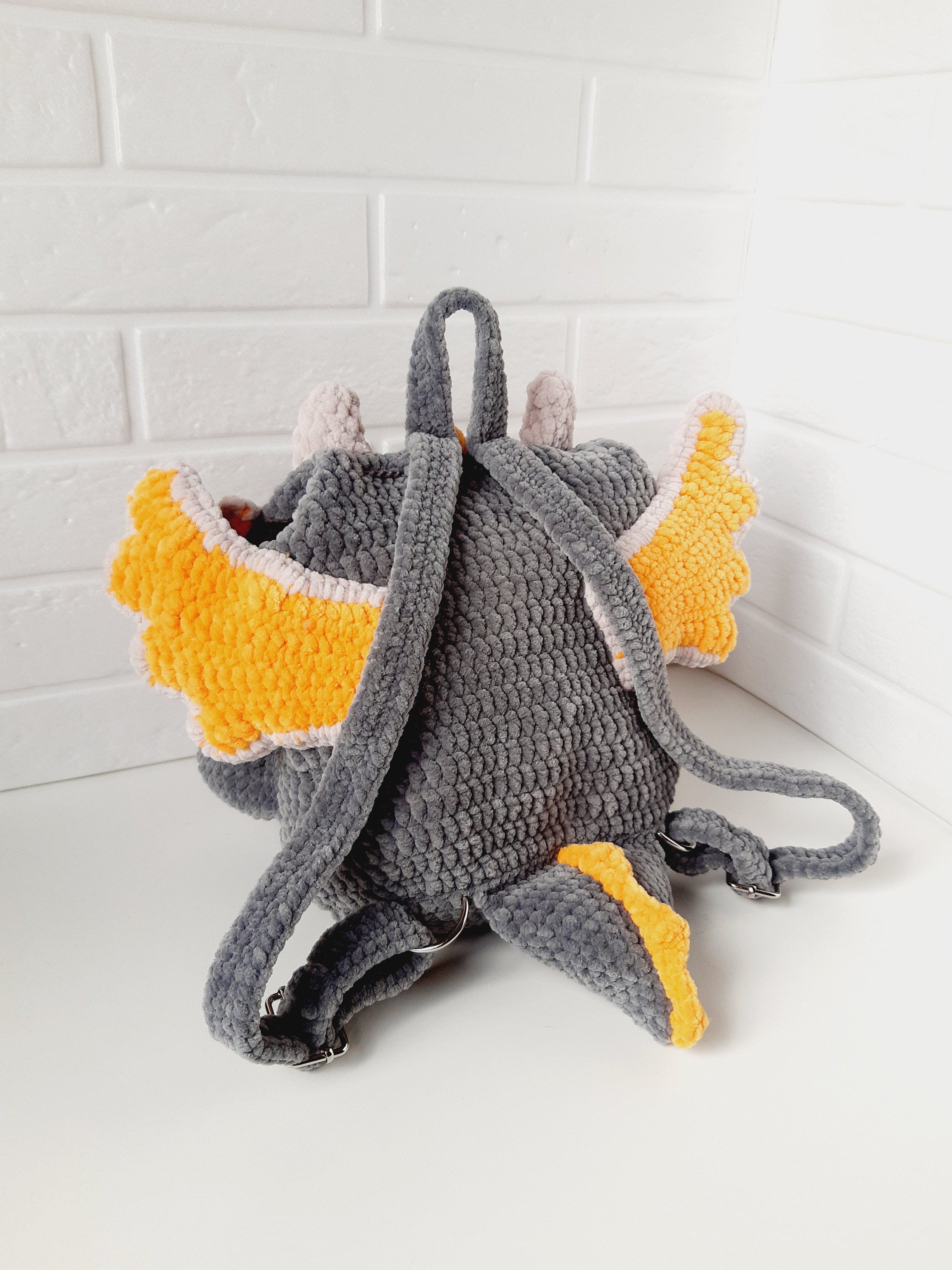 Crochet Pattern Dragon Baby Backpack, Crochet Dino Backpack PDF, Gift ...