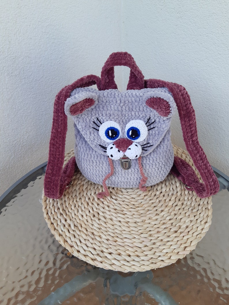 Cat Backpack Crochet Pattern Amigurumi, Crochet Cat Bag Pattern ...