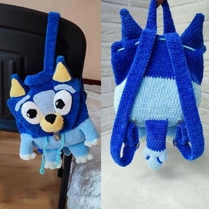 2 Bluey and Bingo Backpack Crochet Pattern, Puppy Dog, 2 Cartoon ...