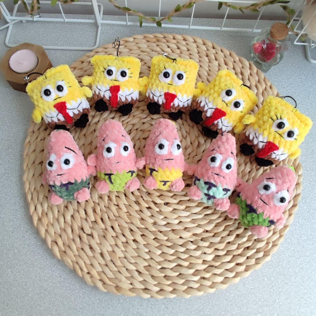 Spongebob and Patrick Crochet Pattern, Plushie Sponge - Kawaii Plush ...