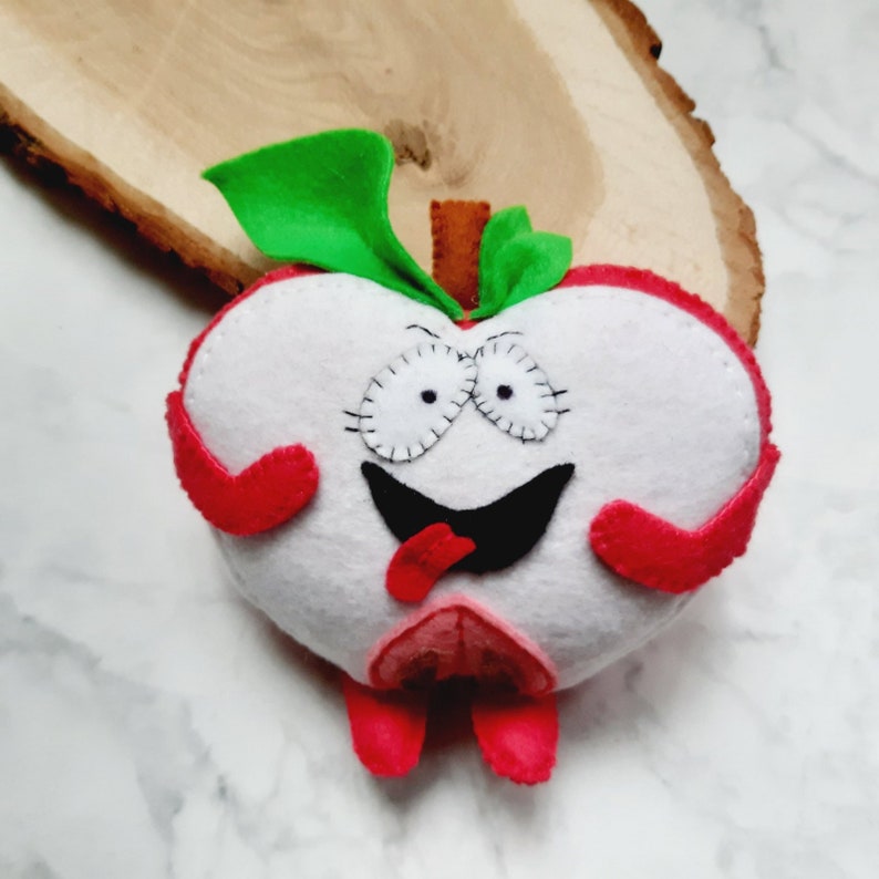 Apple Sewing Pattern Felt Cheerful Apple PDF Play Food Fruit - Etsy