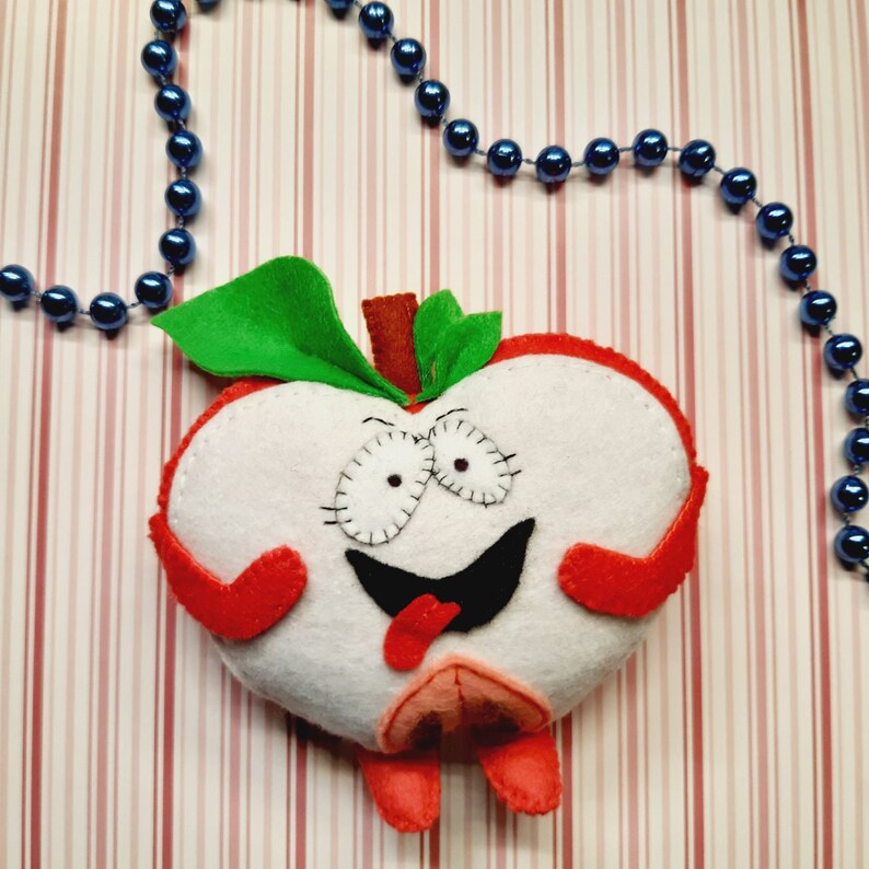 Apple Sewing Pattern Felt Cheerful Apple PDF Play Food Fruit - Etsy