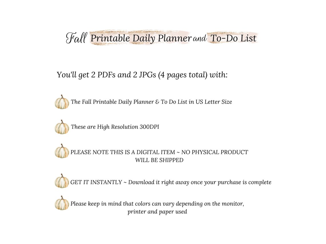 Fall Printable | Printable Planner | to Do List | to Do List Printable ...
