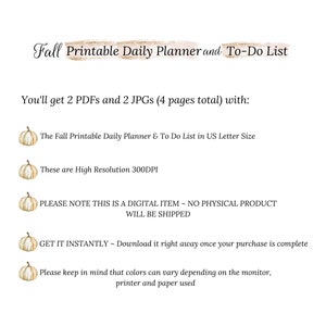 Fall Printable Printable Planner to Do List to Do List Printable to Do ...