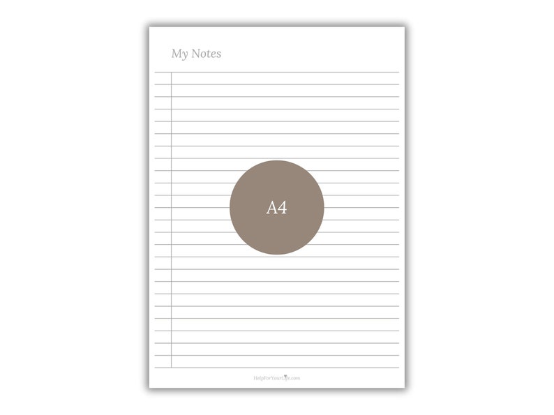 Minimalist Notes Papers, Templates, Printables, Pages, Notes Paper ...