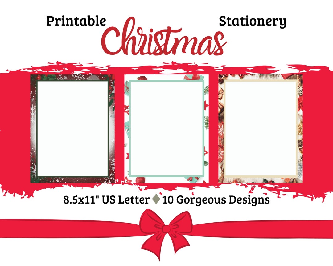 Printable Christmas Stationery,christmas Stationery,printable ...