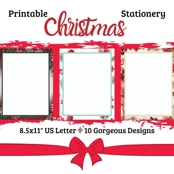 Christmas Letterhead Stationery - Etsy