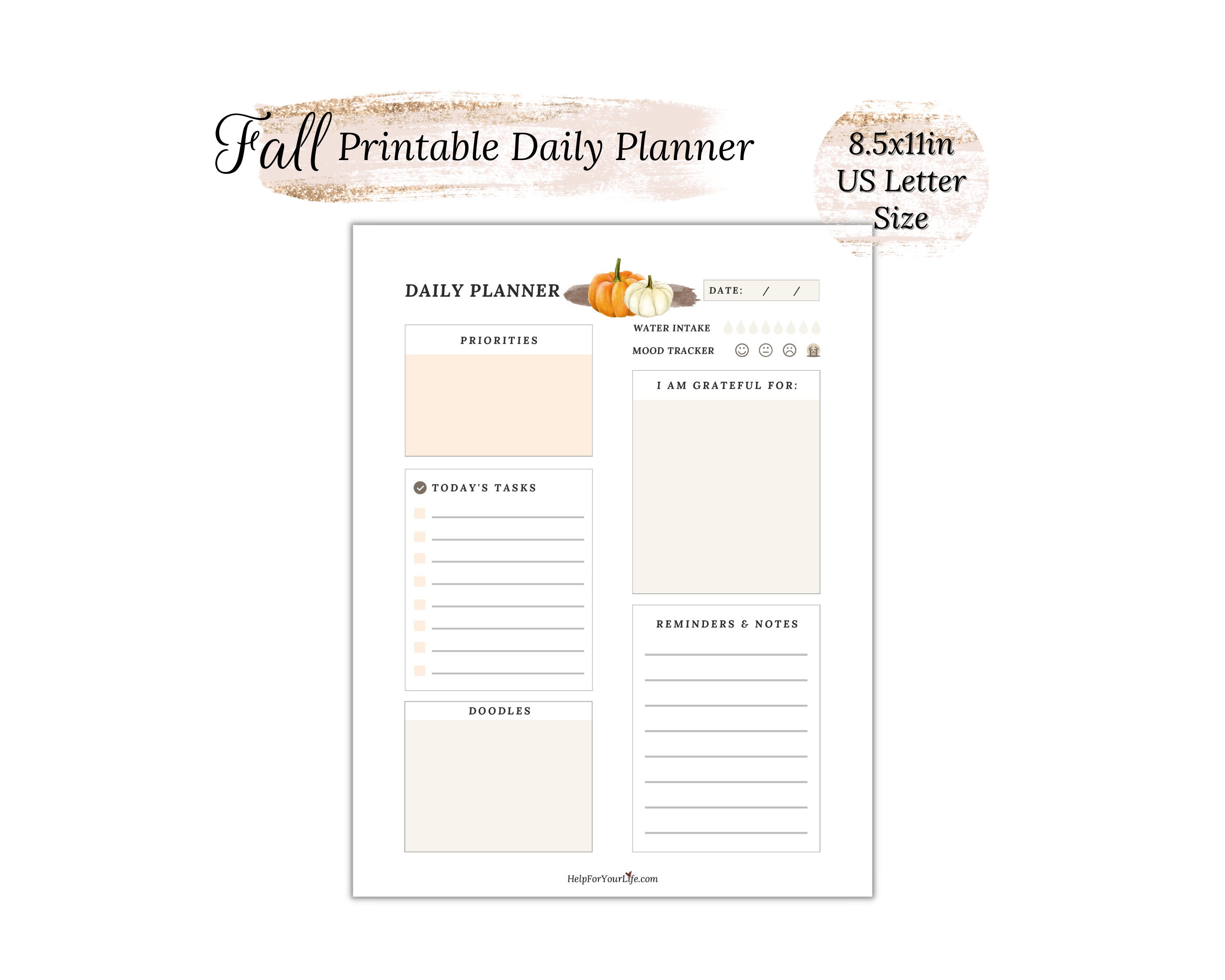 Fall Printable Printable Planner to Do List to Do List Printable to Do ...