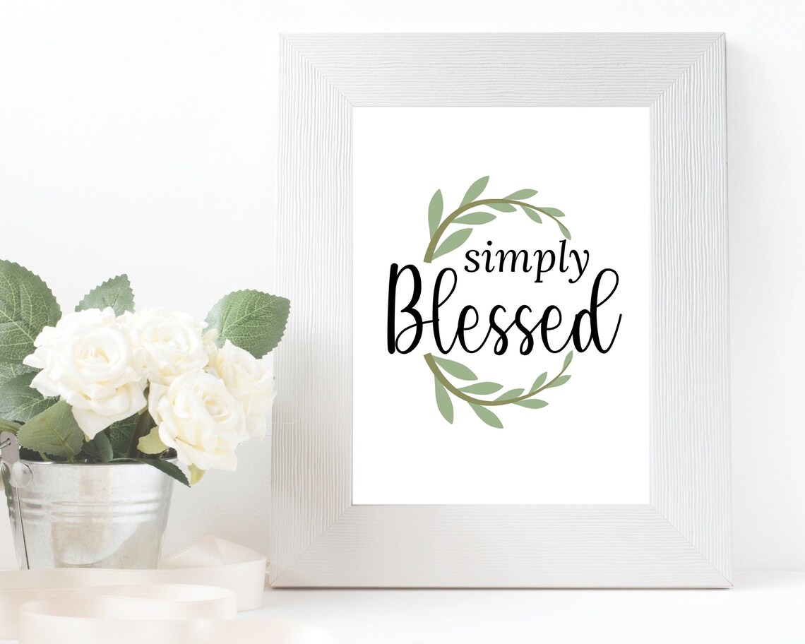 Simply Blessed Printable Wall Art,printable Wall Art,farmhouse Decor ...