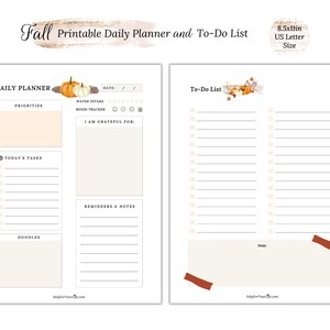 Fall Printable Printable Planner to Do List to Do List Printable to Do ...