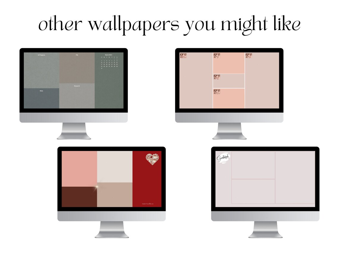 Minimalist Aesthetic Computer Wallpaper, Instant Download, Digital ...