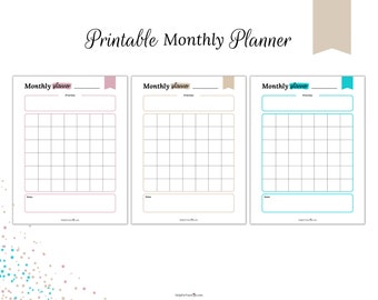 Monthly Printable Planner Minimalist Light to Do List - Etsy